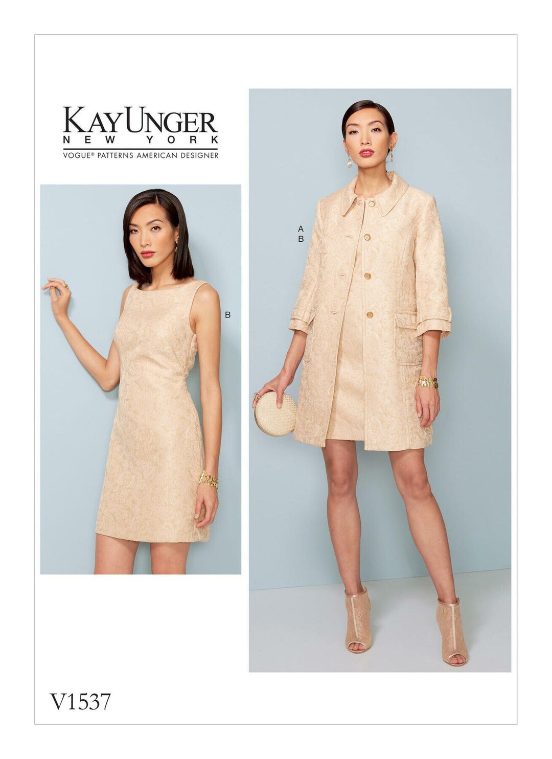Vogue Sewing Pattern for Womens Dress and Jacket, Fitted Dress Pattern ...