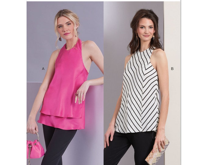 Vogue Sewing Pattern for Womens Tops, Button Front Tops, Womens Tunic ...