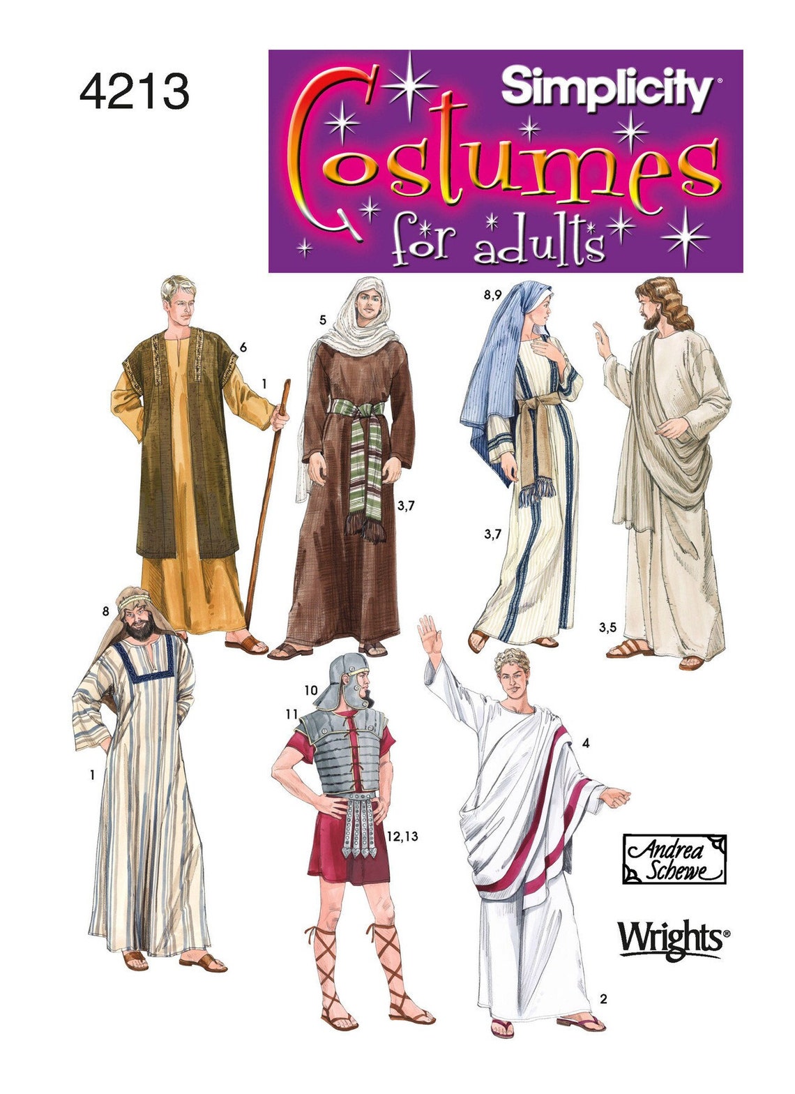 Sewing Pattern for Adult Costumes, Biblical Costume, Toga, Halloween ...