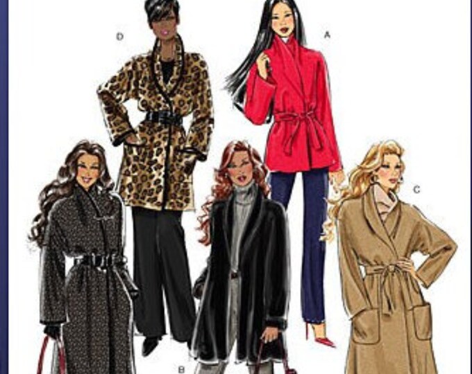 Sewing Pattern for Womens Jacket, Wrap Jacket, Trench Coat, Belted ...