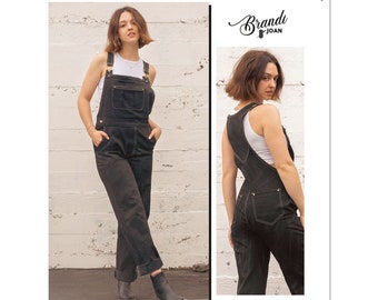 Sewing Pattern for Womens Overalls, Pants, and Tops, Apron Back ...