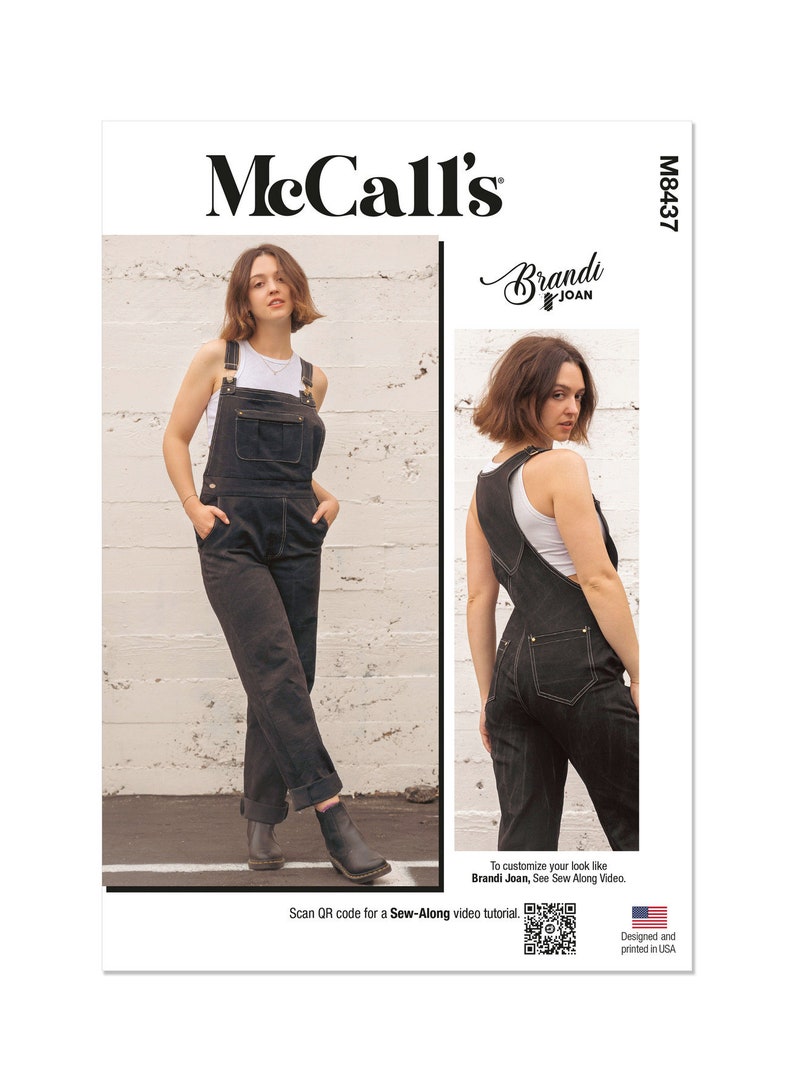 Sewing Pattern for Womens Overalls, Denim Overalls, Bib Overalls ...