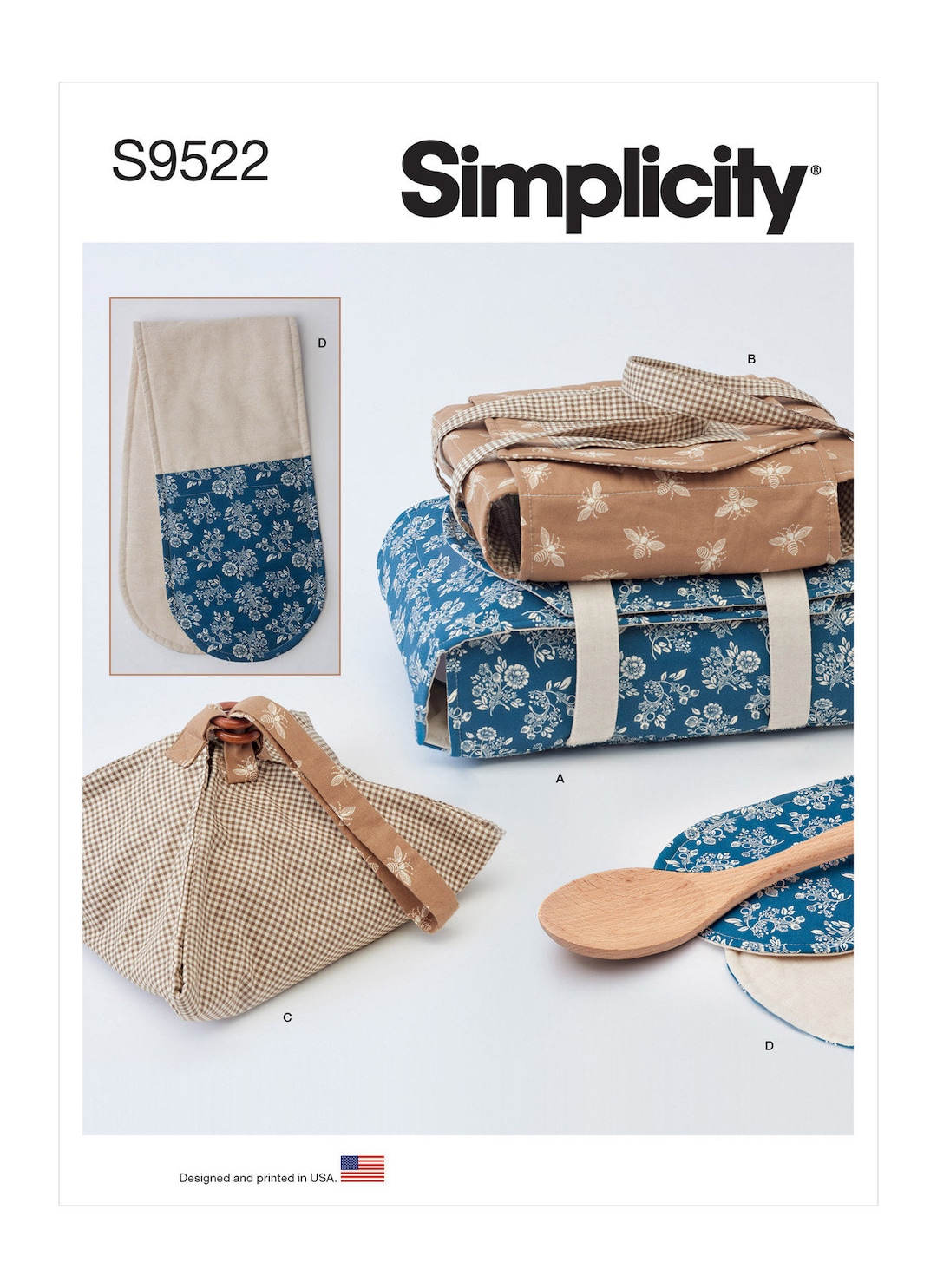 Sewing Pattern for Casserole Dish Carrier, Pie Holder, and Oven Mitts ...