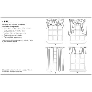Sewing Pattern for Window Valances and Window Curtains, Panel Curtain ...