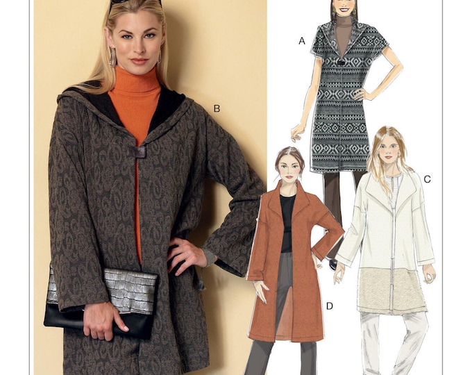 Easy Sewing Pattern for Women's Jacket, Long Coat Pattern, Shawl Collar ...