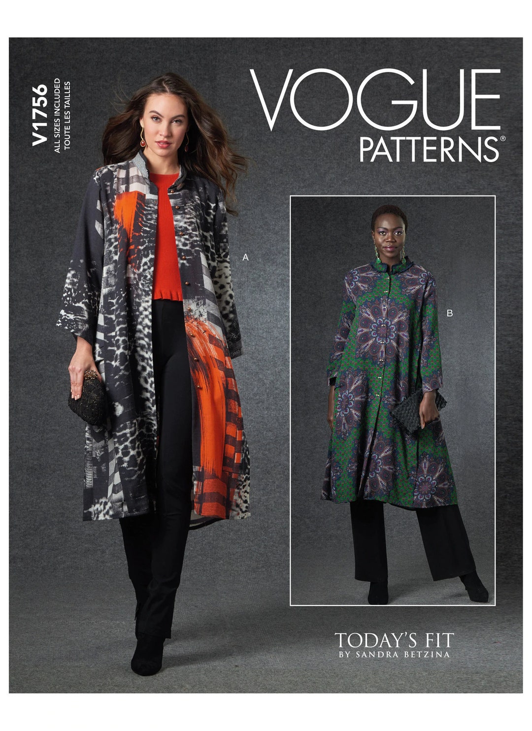 Easy Vogue Sewing Pattern for Womens Duster Jacket, Womens Cardigan ...