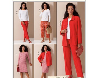 Sewing Pattern for Women's Knit Cardigan, Vest, Tops, and Skirt, Womens ...