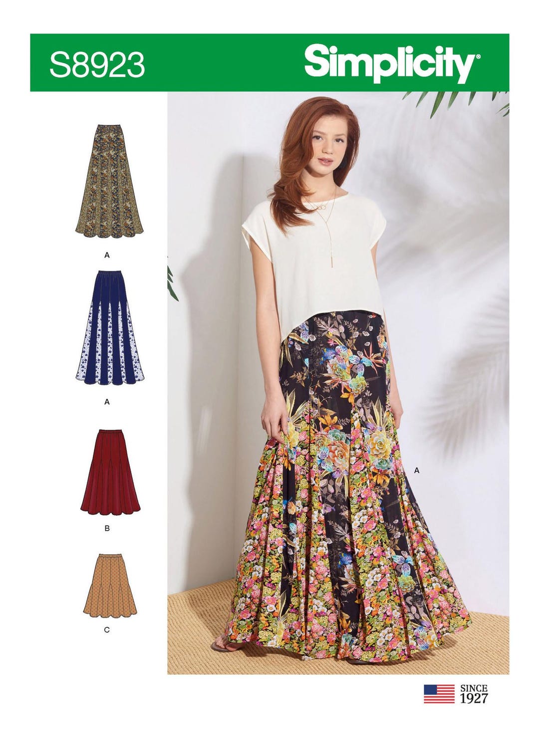 Sewing Pattern for Womens Skirts, Maxi Skirt, Flared Skirt, Gored Skirt ...