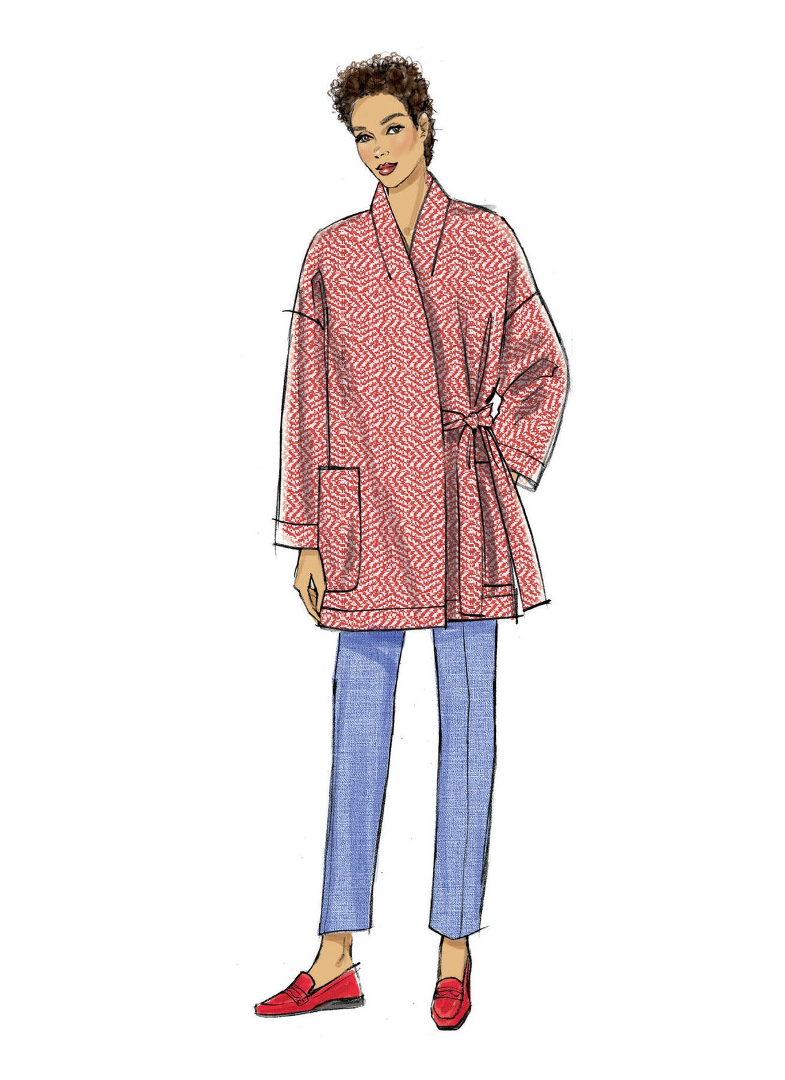 Vogue Sewing Pattern for Womens Jacket and Pants, Belted Jacket, Vogue ...
