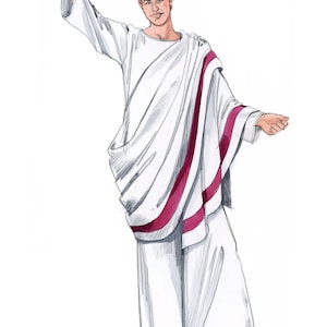Sewing Pattern for Adult Costumes, Biblical Costume, Toga, Halloween ...