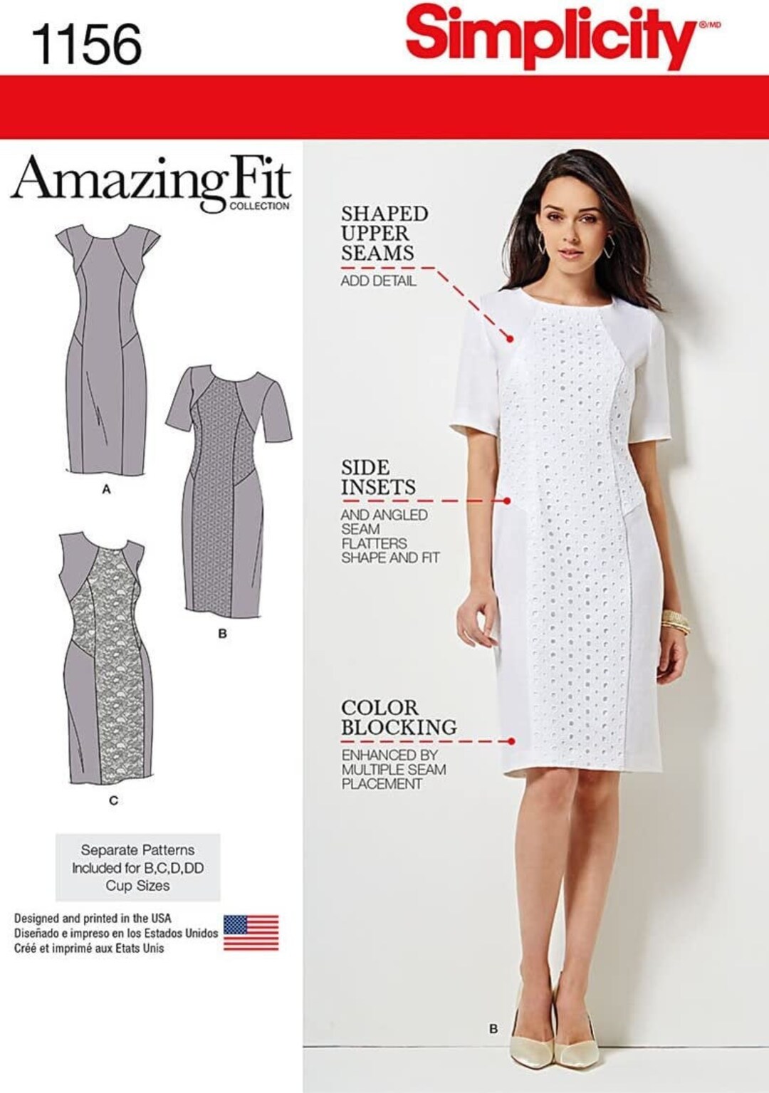 Sewing Pattern for Women's Dress, Color Block Dress, Sleeveless Dress ...