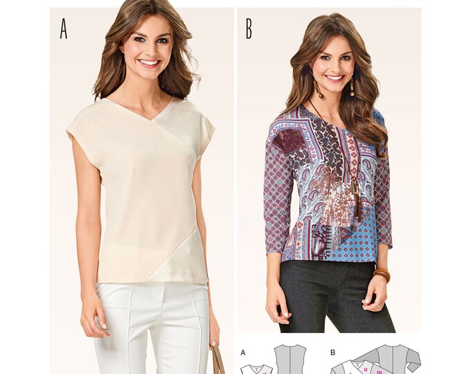 Sewing Pattern for Women's Tops, Short Sleeve Tops, Pullover Tops ...