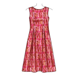 Sewing Pattern for Women's Dress, Pleated Dress, Sleeveless Dress ...