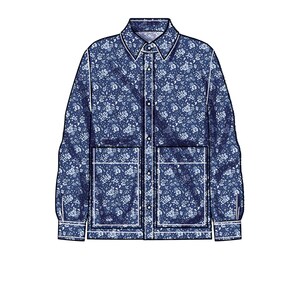 Sewing Pattern for Mens Tops, Mens Button Front Shirts, Long Sleeve ...