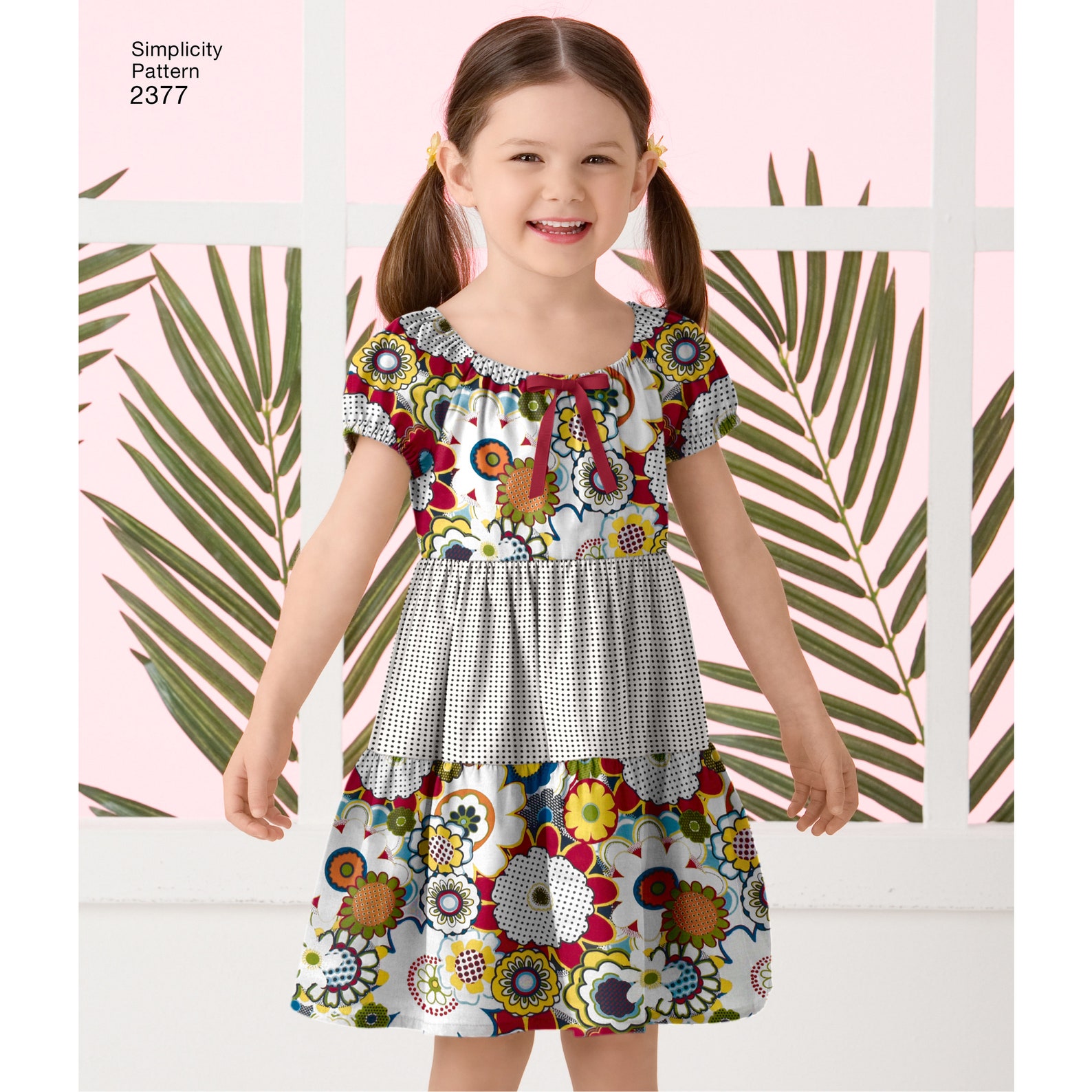 Sewing Pattern for Little Girls Dress, Ruffle Hem Dress, Girls Tiered ...