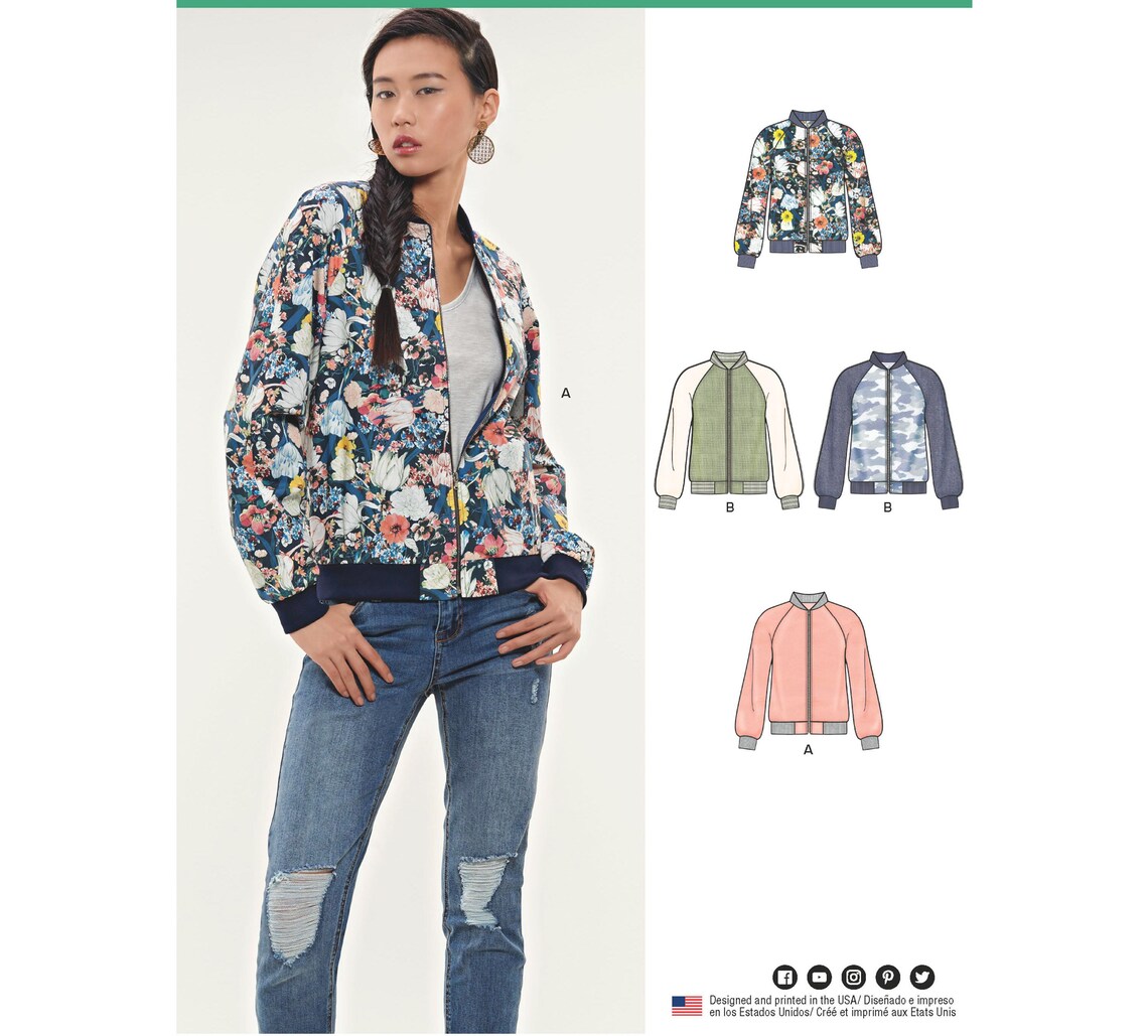 Sewing Pattern for Womens Jacket, Zip Front Jacket, Womens Coat Pattern ...