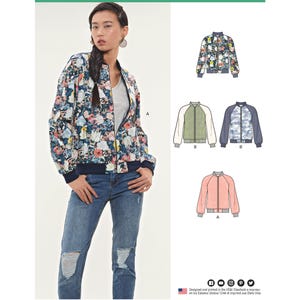 Sewing Pattern for Womens Jacket, Zip Front Jacket, Womens Coat Pattern ...