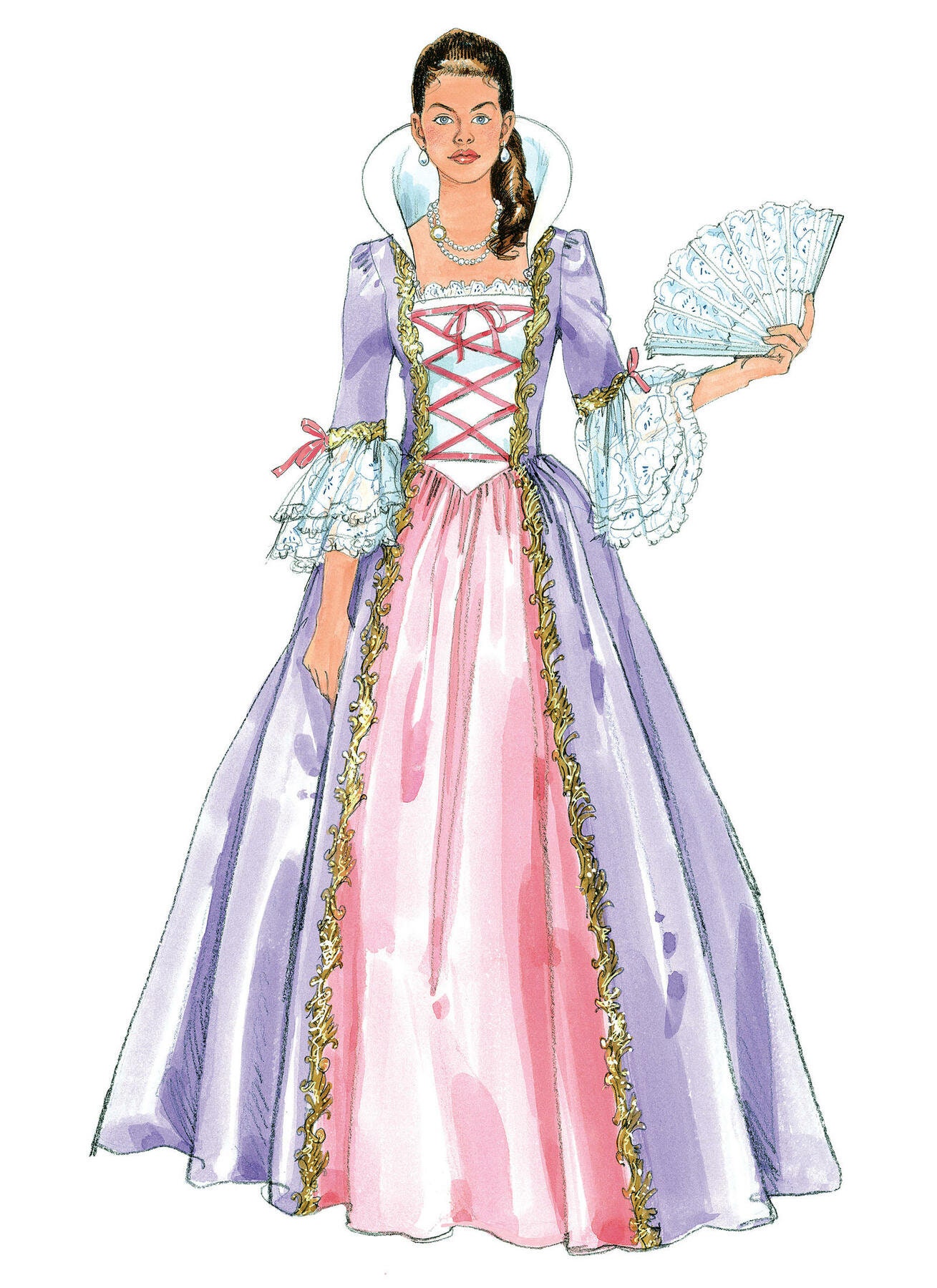 Sewing Pattern for Women's and Girl's Princess Costume Dress, Girls ...