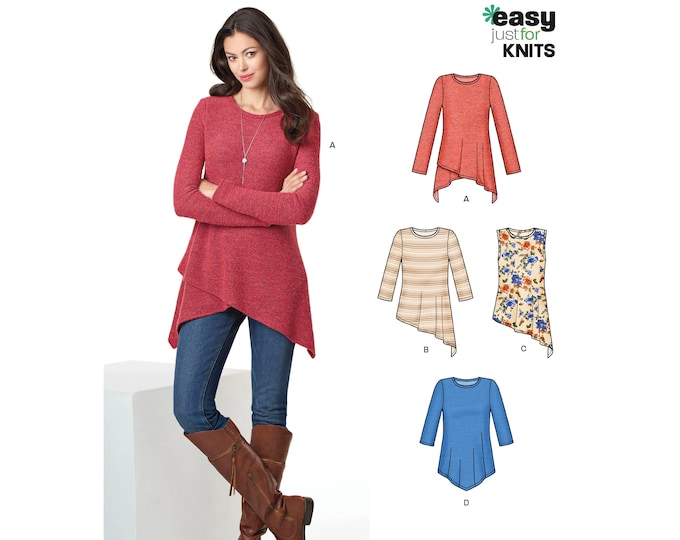 Easy Sewing Pattern for Women's Knit Tops and Knit Leggings, Long ...