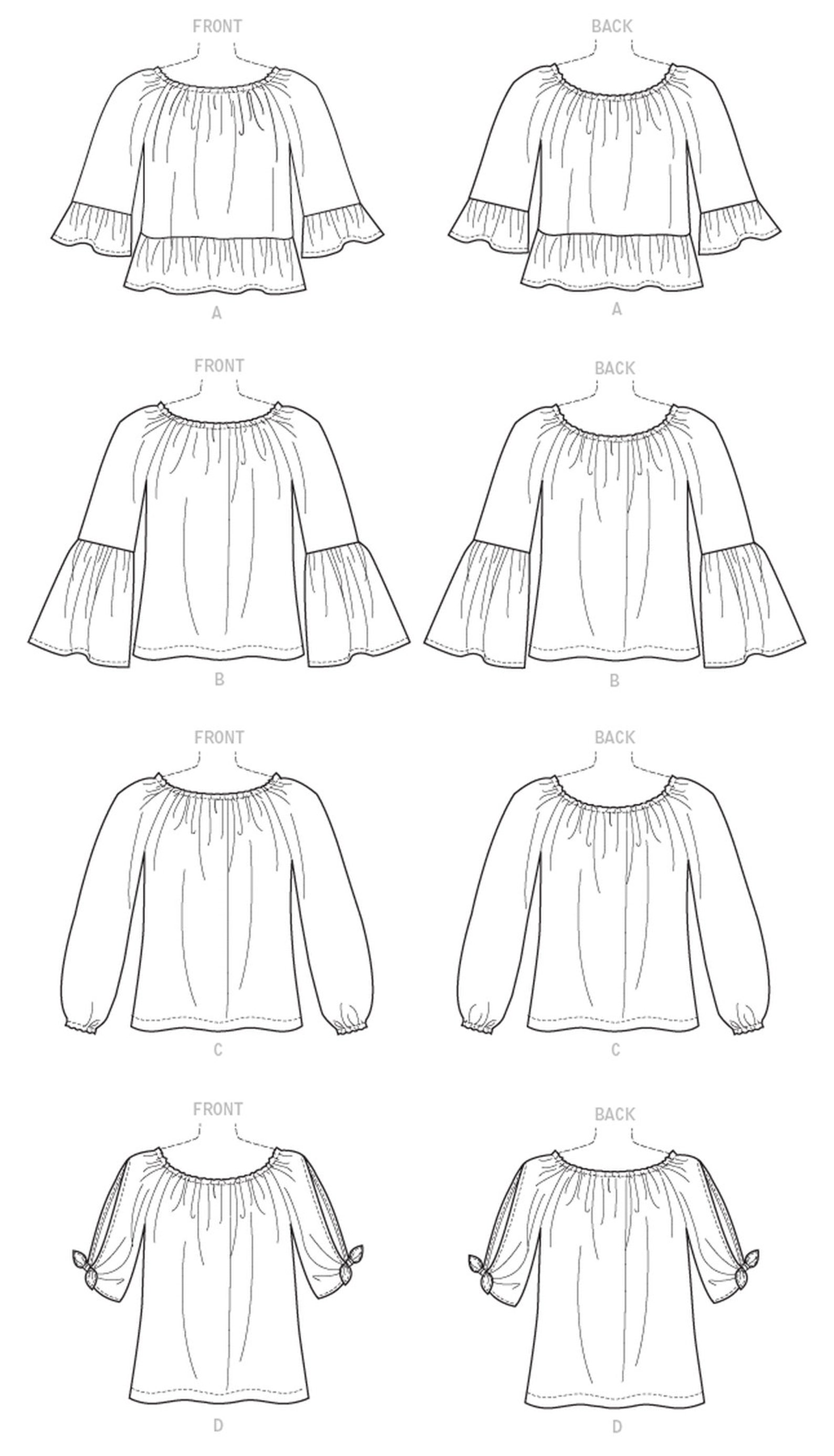Sewing Pattern for Women's Tops, Womens Tunic, Long Sleeve Tops ...