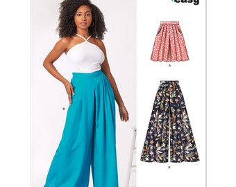 Sewing Pattern for Womens Pants, Cargo Pants, Drawstring Pants, Wide ...