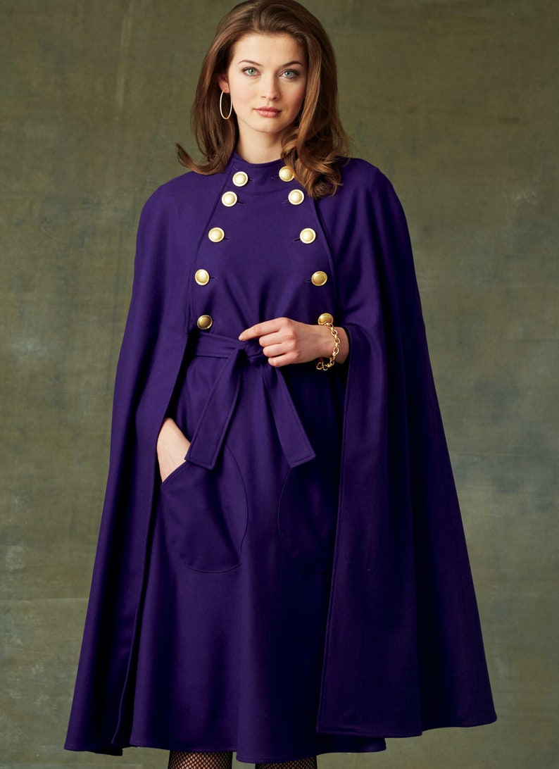 Easy Vogue Sewing Pattern for Womens Cape Jacket Long Cape - Etsy