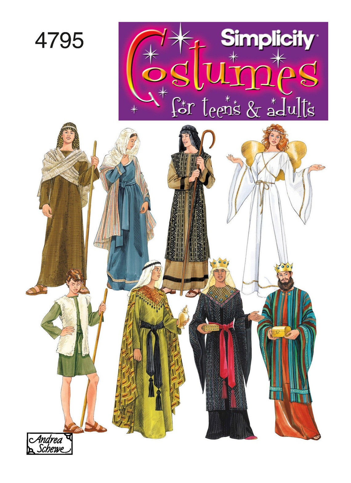 Sewing Pattern for Adult Costumes, Biblical Costume, Nativity Costume ...