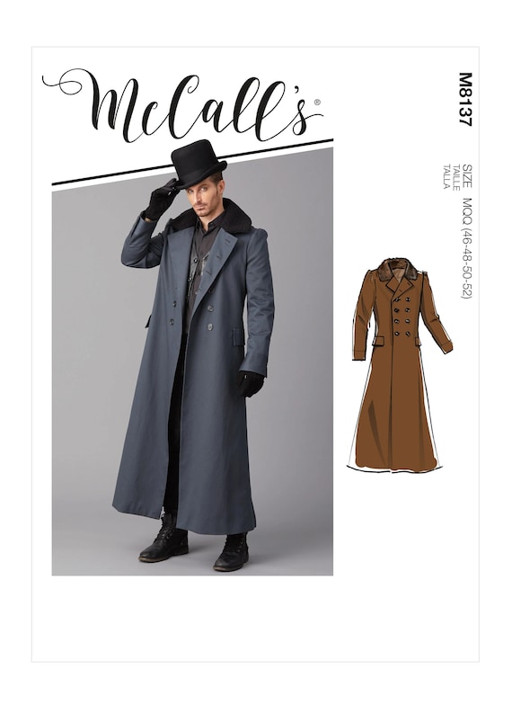 Sewing Pattern for Mens Costume Jacket Historical Jacket | Etsy