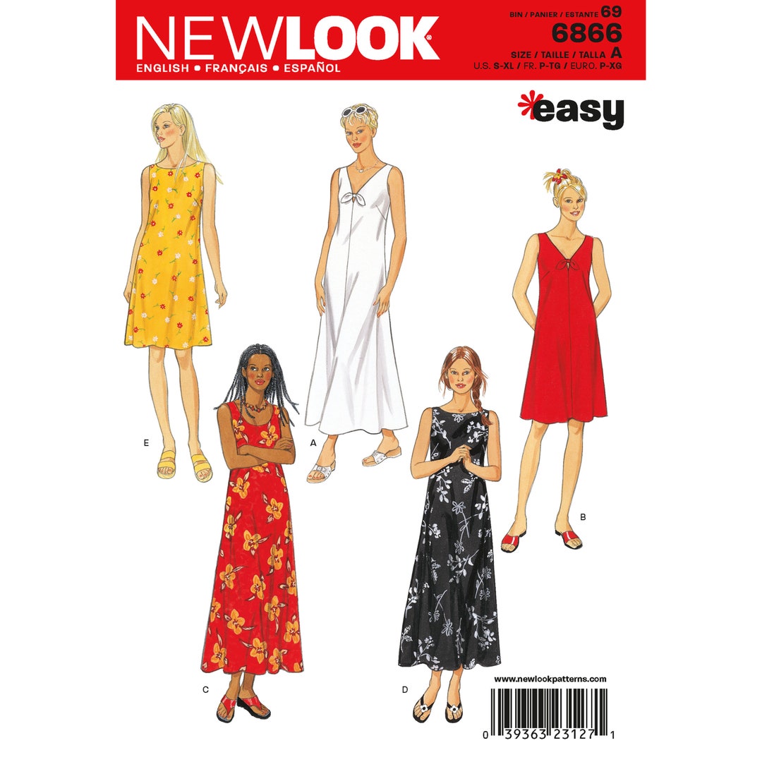 Easy Sewing Pattern for Women's Dress, Maxi Dress, Summer Dress, V Neck ...