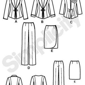 Easy Sewing Pattern for Womens Jacket, Skirt, and Pants, Blazer Jacket ...