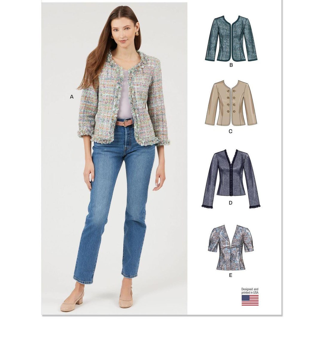 Sewing Pattern for Women's Jacket, French Style Jacket, Womens Cardigan ...