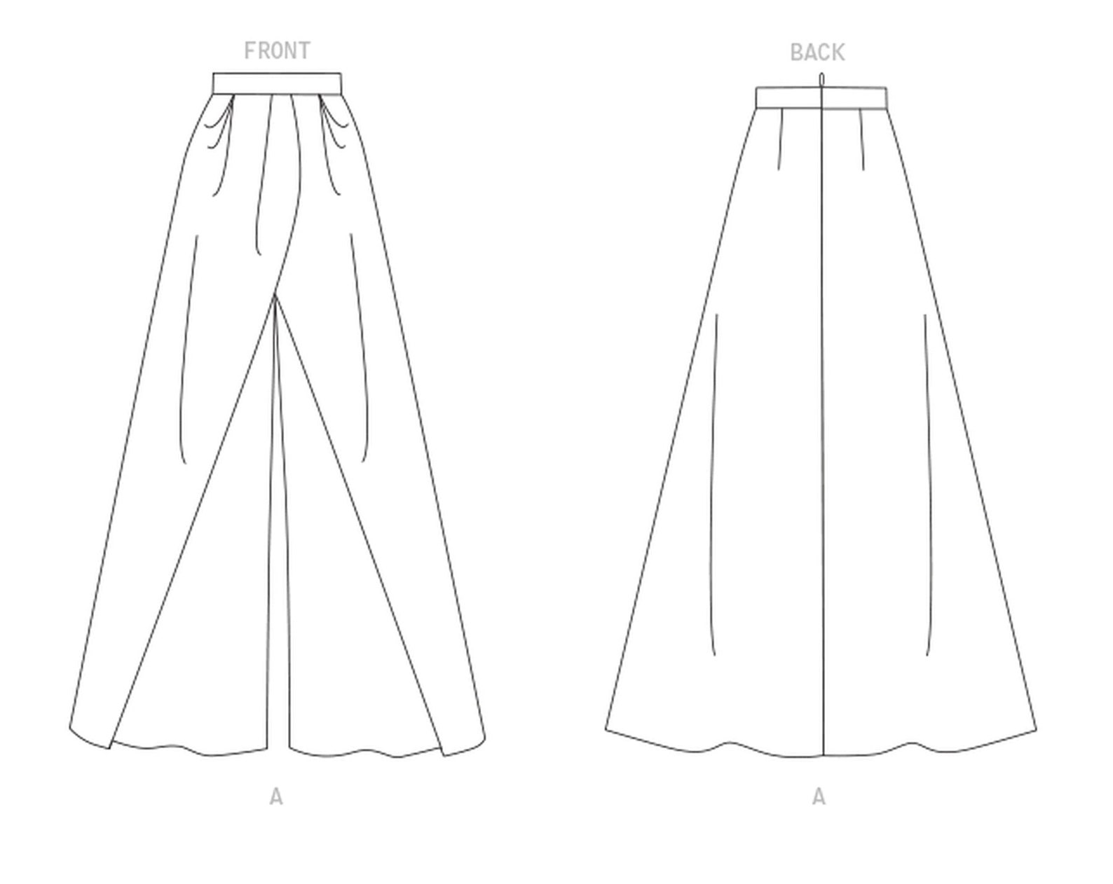 Vogue Sewing Pattern for Womens Pants, Wide Leg Pants, High Waisted ...