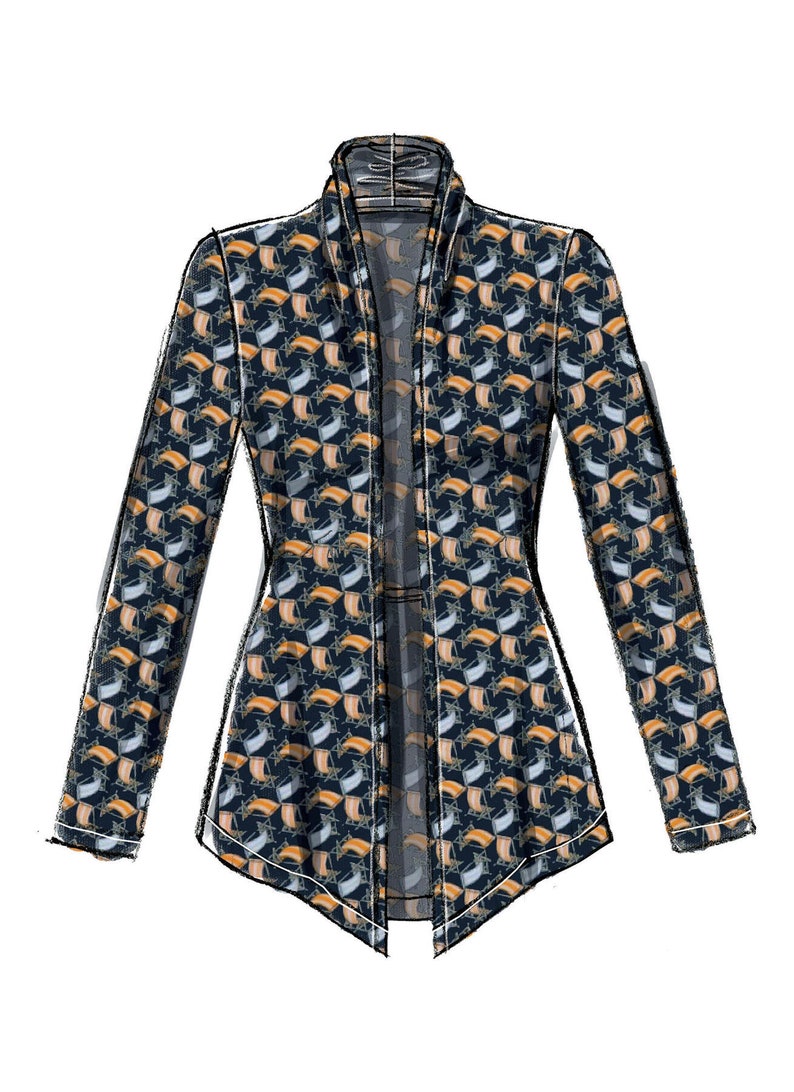 Easy Sewing Pattern for Women's Jacket, Knit Belted Jacket, Womens ...