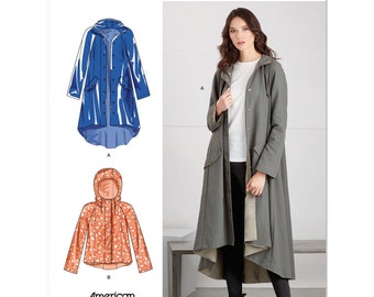Sewing Pattern for Womens Jacket Trench Coat Peacoat Long - Etsy