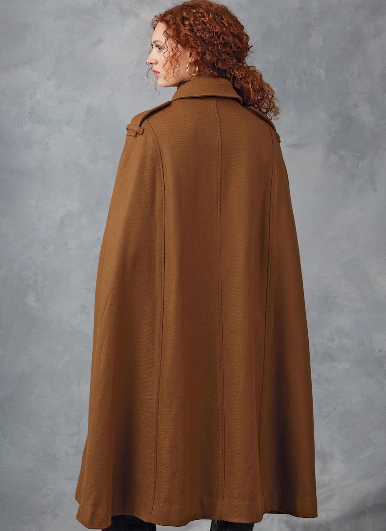 Vogue Sewing Pattern for Womens Cape Jacket, Womens Cape Coat, Long ...