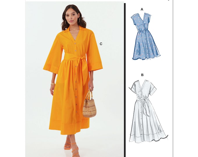 Vogue Sewing Pattern for Women's Dress, Button Front Dress, Maxi Dress ...