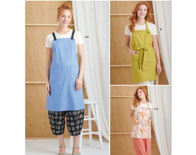 Sewing Pattern for Women's Aprons and Pants, Full Apron, Gardening ...