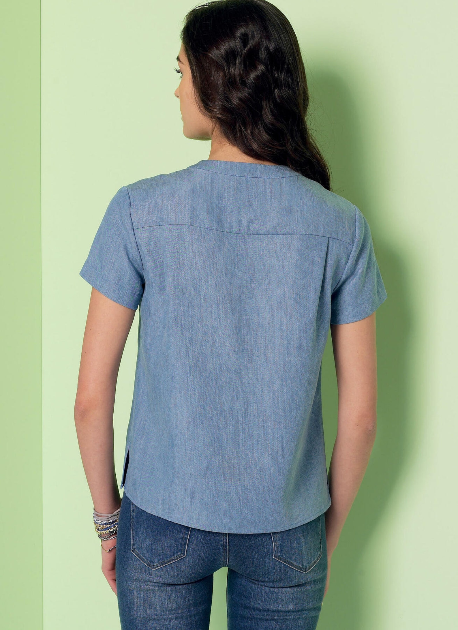 Sewing Pattern for Womens Tops, Short or Long Sleeve Tops, Button Front ...