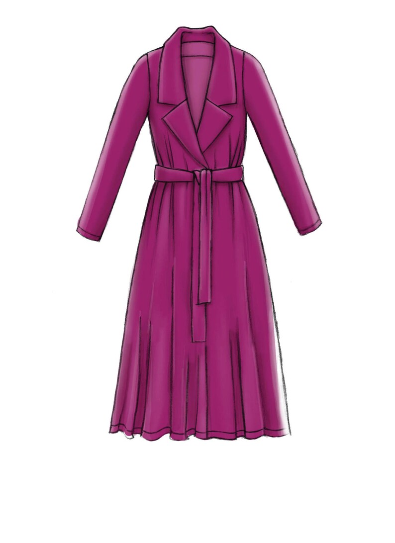 Sewing Pattern for Womens Jacket Belted Jacket Knit - Etsy