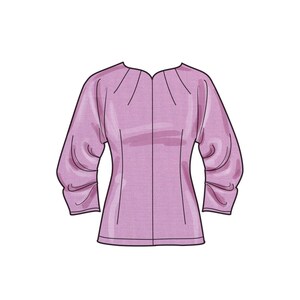 Sewing Pattern for Women's Tops, Mock Neck Tops, Fitted Tops, Long ...