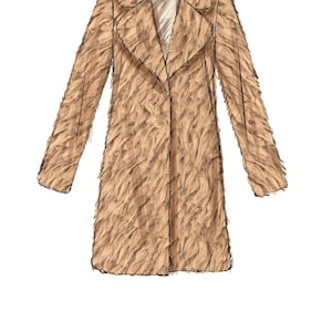 Easy Sewing Pattern for Women's Jacket, Fur Jacket, Open Front Jacket ...