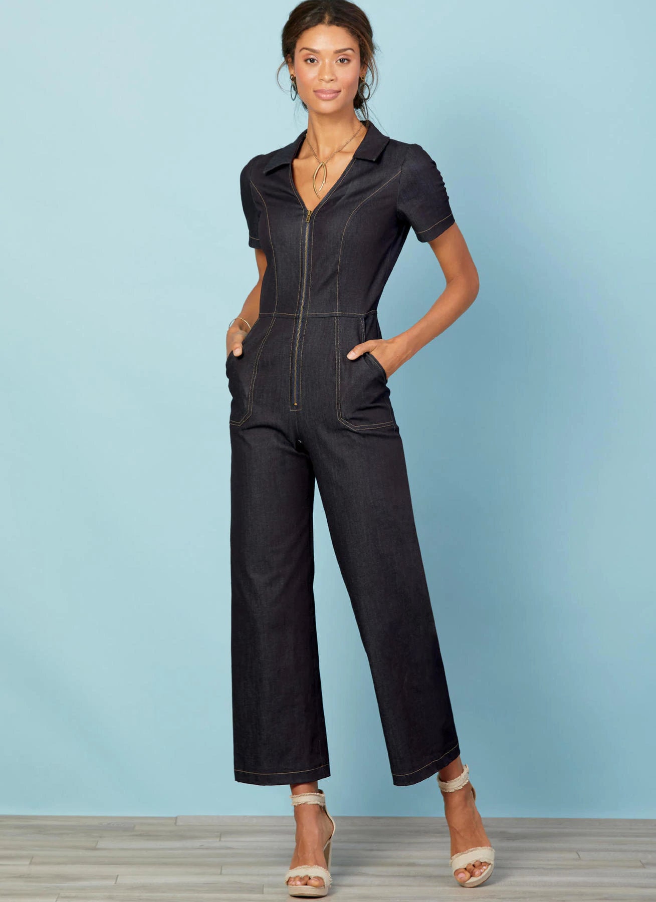 Sewing Pattern for Womens Jumpsuit and Romper Pattern, Zip Front ...