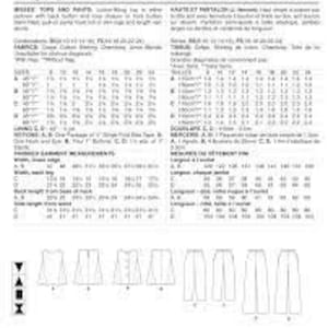 Vogue Sewing Pattern for Women's Tops, Capris, and Pants, Tank Top ...