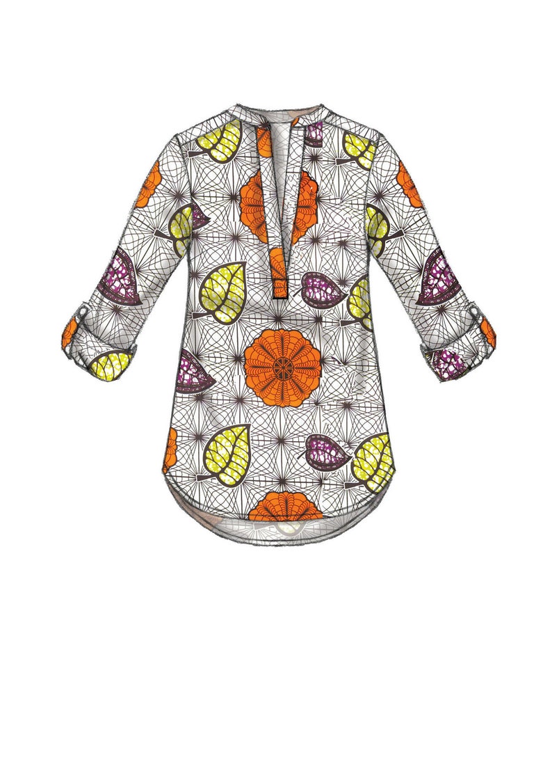 Sewing Pattern for Womens Tops, Short or Long Sleeve Tops, Button Front ...