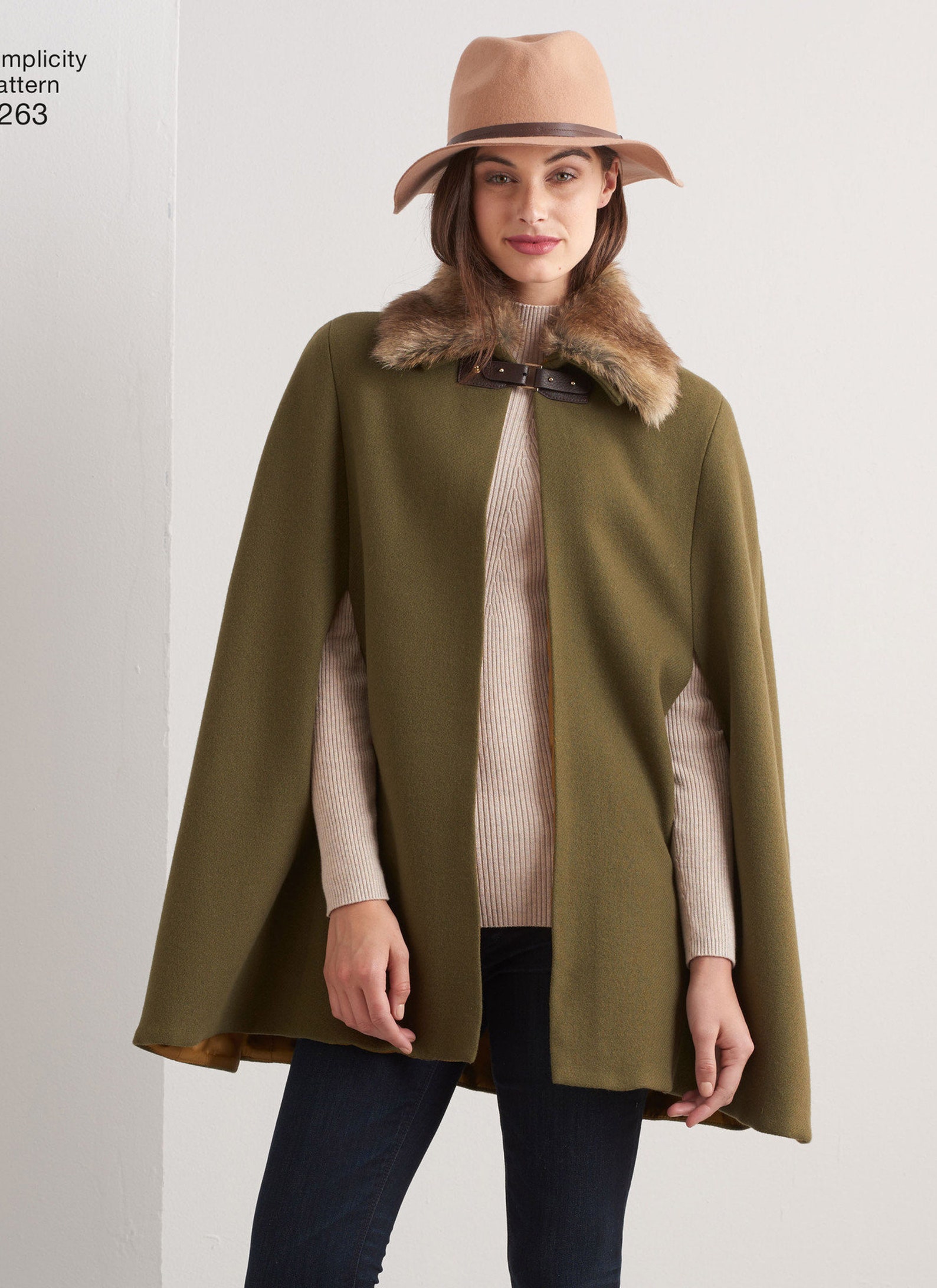 Sewing Pattern for Women's Jacket, Cape Jacket, Winter Coat, Capelet ...