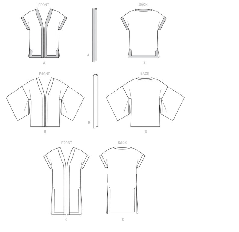 Sewing Pattern for Women's Kimono Jacket Belted Kimono - Etsy