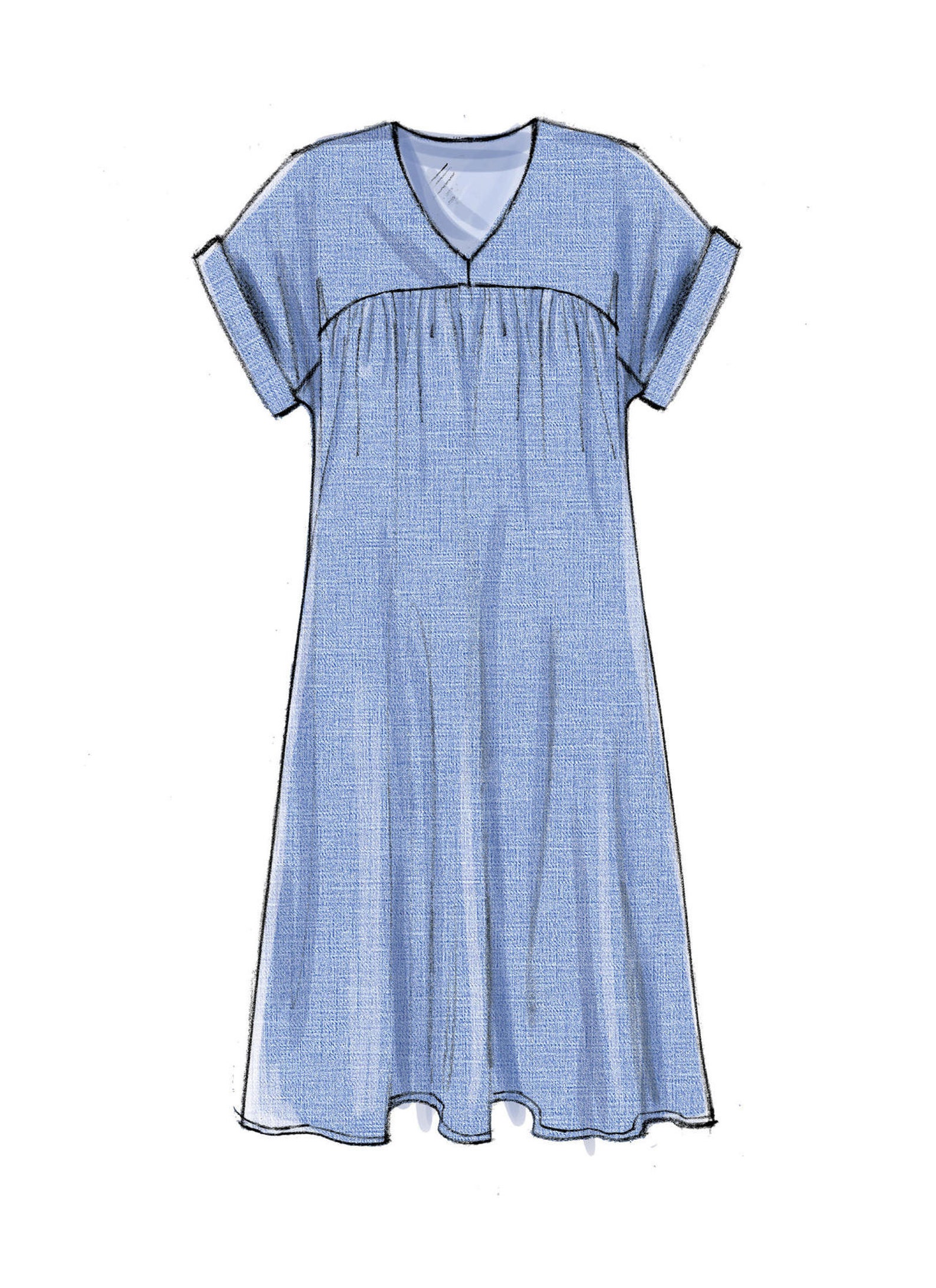 Easy Sewing Pattern for Womens Dress, Pullover Dress, Loose Fitting ...