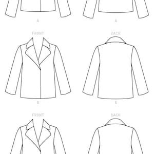Easy Sewing Pattern for Women's Jacket, Fur Jacket, Open Front Jacket ...