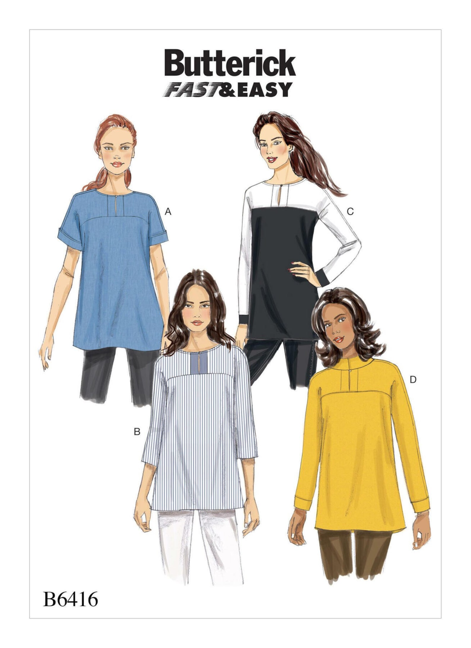 Easy Sewing Pattern for Women's Tops, Long Sleeve Tops, Womens Pullover ...