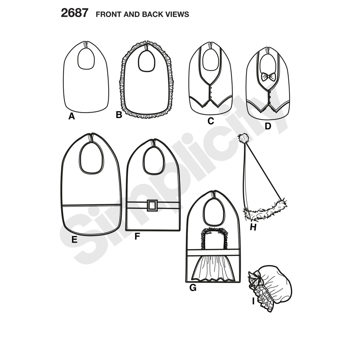 Sewing Pattern for Adult Bibs and Hats, Clothing Protectors, Elderly ...